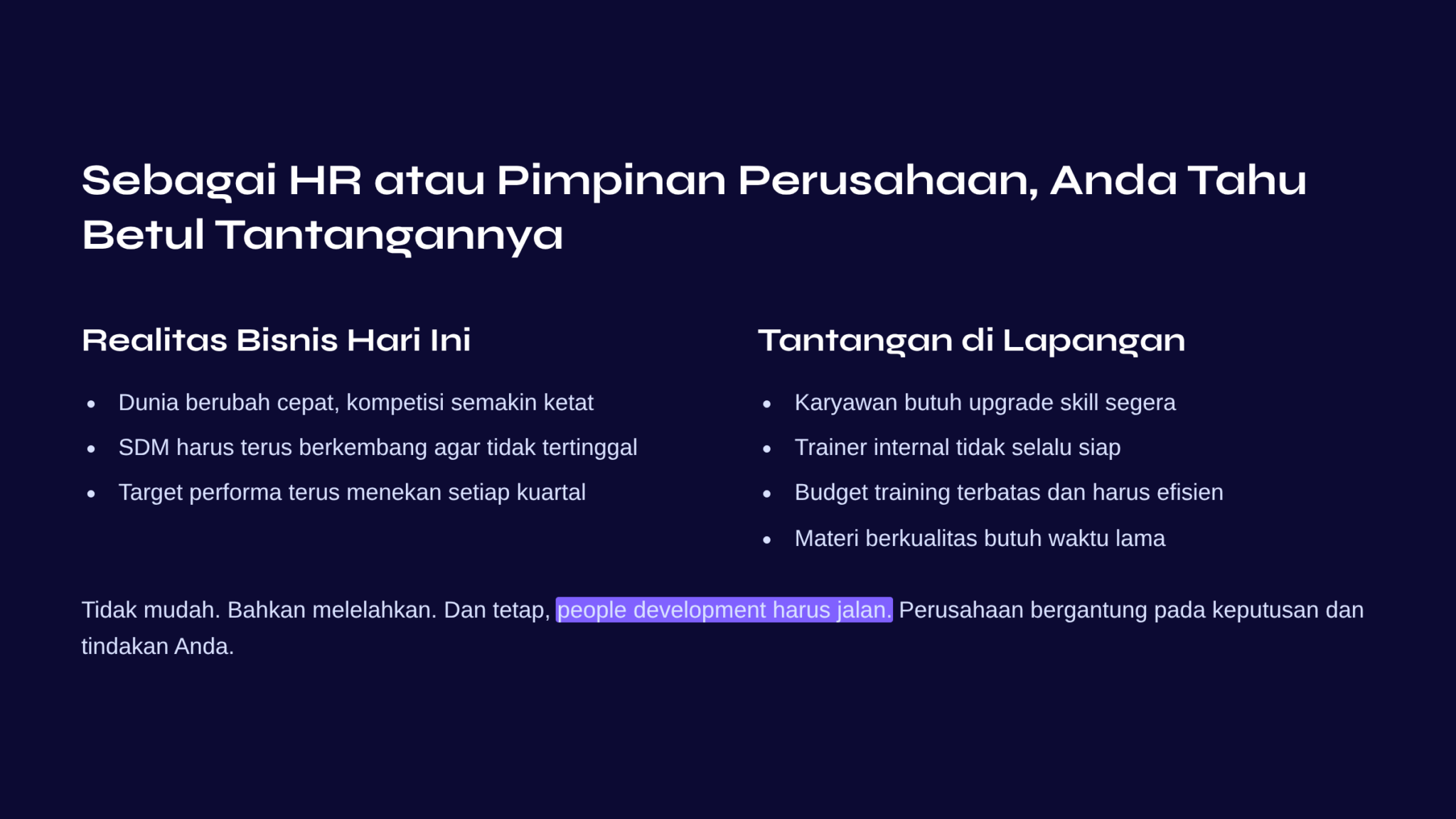 TRAINING SOFT SKILLS KARYAWAN PERUSAHAAN BERSAMA COACH HARYANTO GIANTO ...